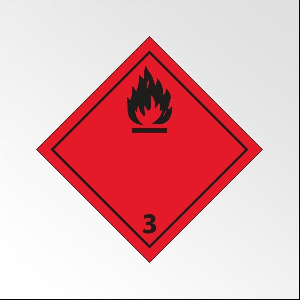 Plaque ADR 3 – Liquides inflammables – Signalétique transport - 300 x 300 mm - Plaque magnétique ...