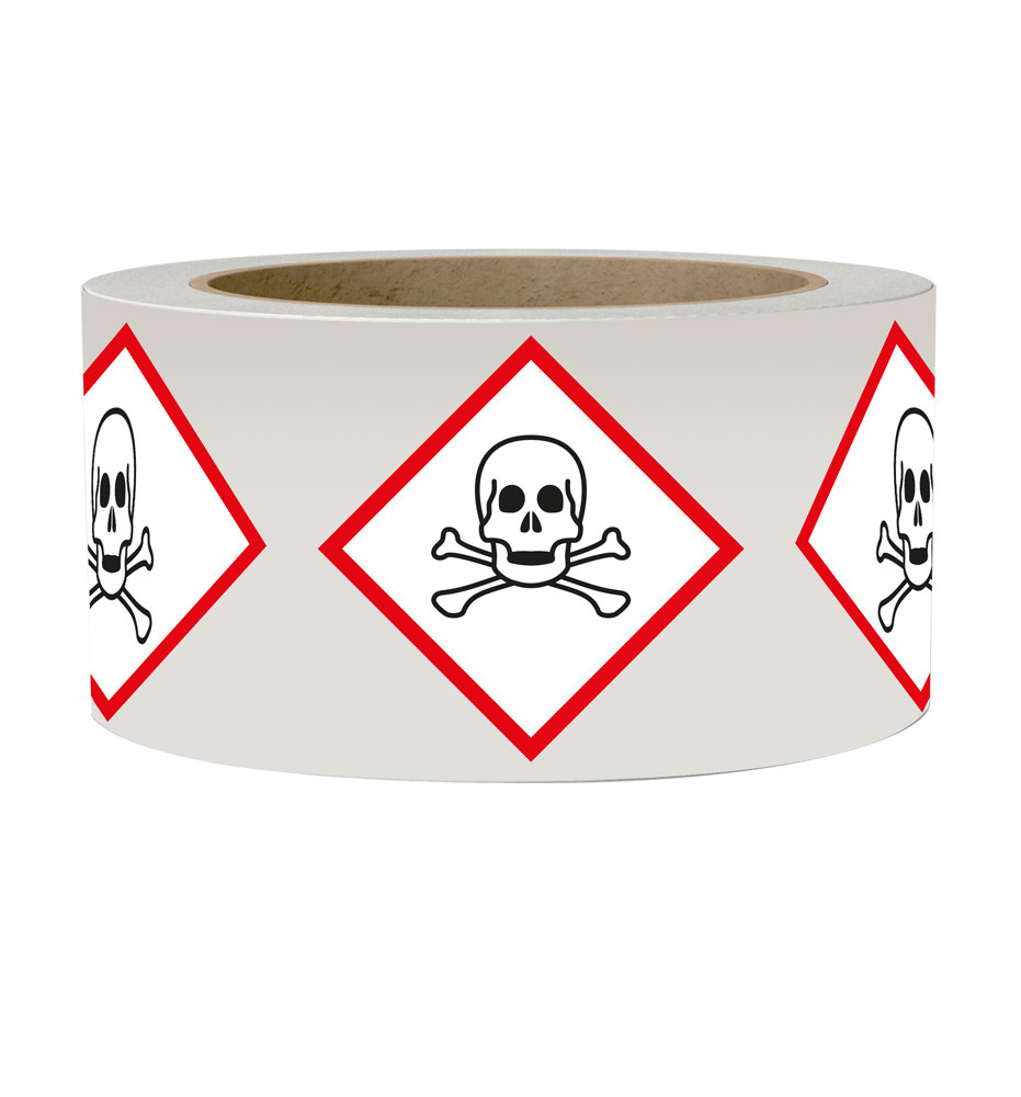 Rouleau de Pictos CLP - Matières toxiques - GHS06