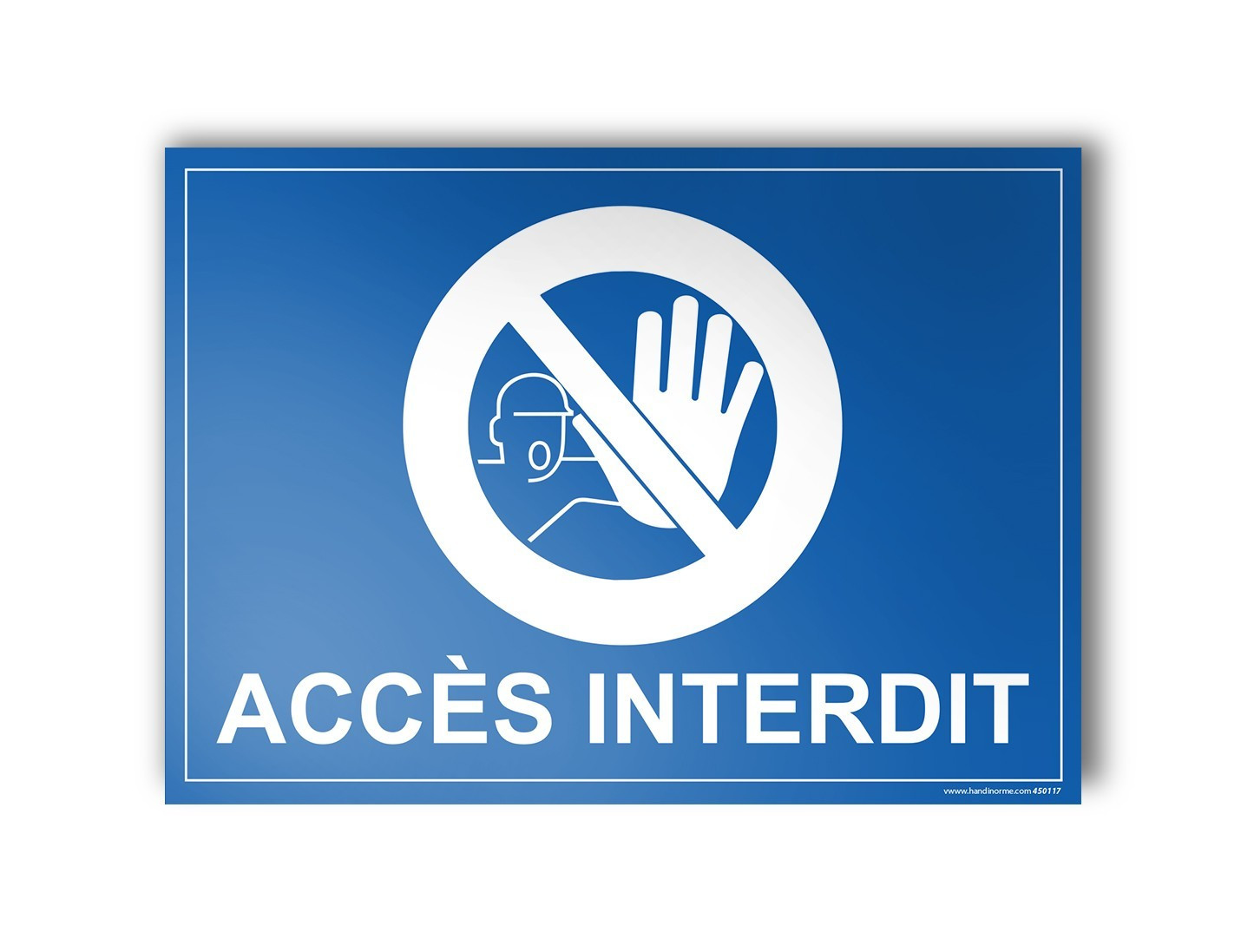 Plaque Interdiction - Accès interdit - 100x140 mm - Gravoply