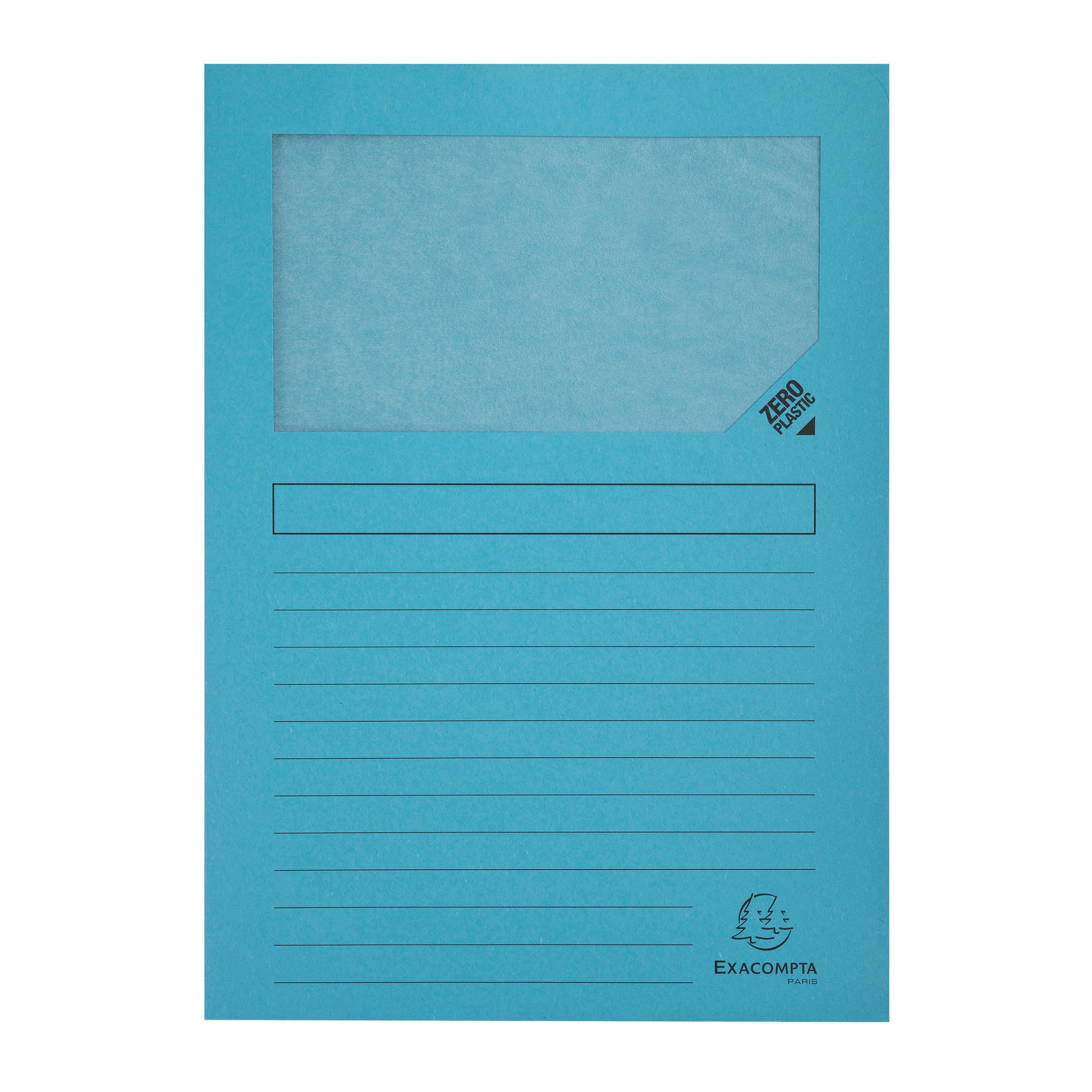 Subcarpetas recicladas con ventanilla ZERO plastic A4 130 g Exacompta ...