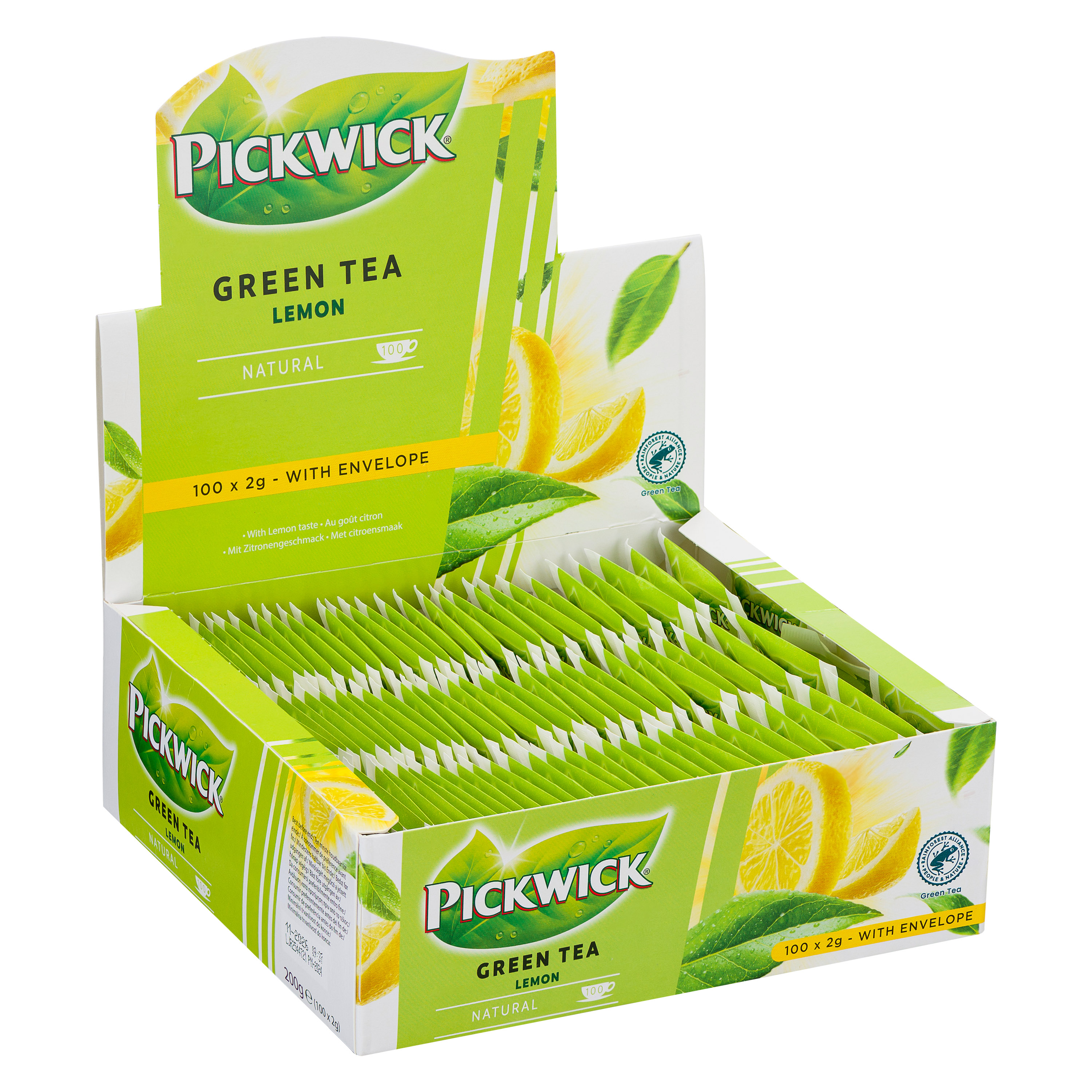 Green tea with lemon Pickwick - Box of 100 sachets