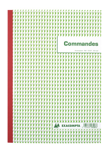 Cahier de commande Manifold Exacompta autocopiant A4 50 pages triple ...