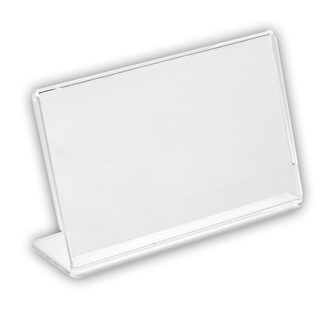 Plastic nameplate in L-shape size 90 x 55 mm.