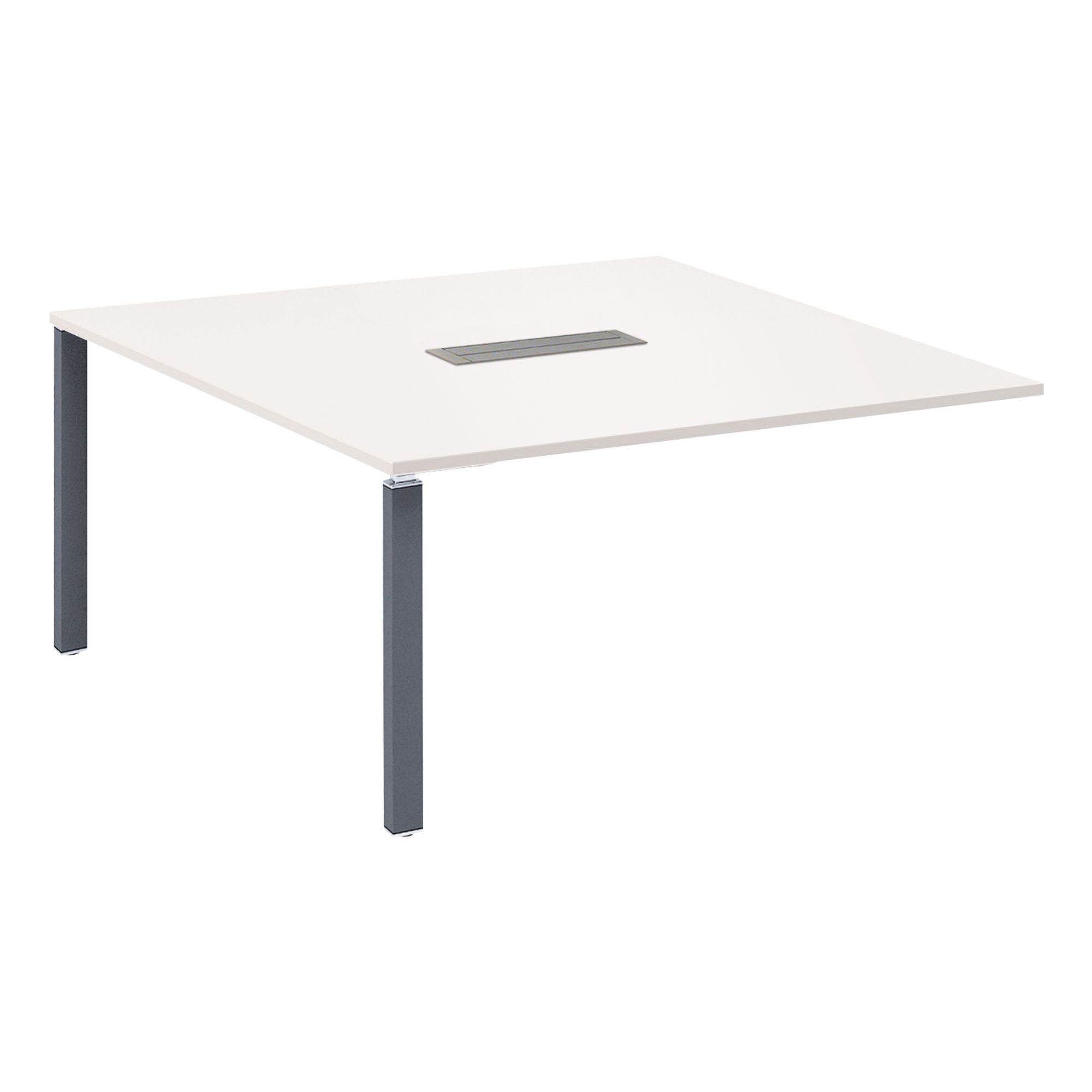 Module d'extension pieds tube pour table modulable blanche L 140 x P ...