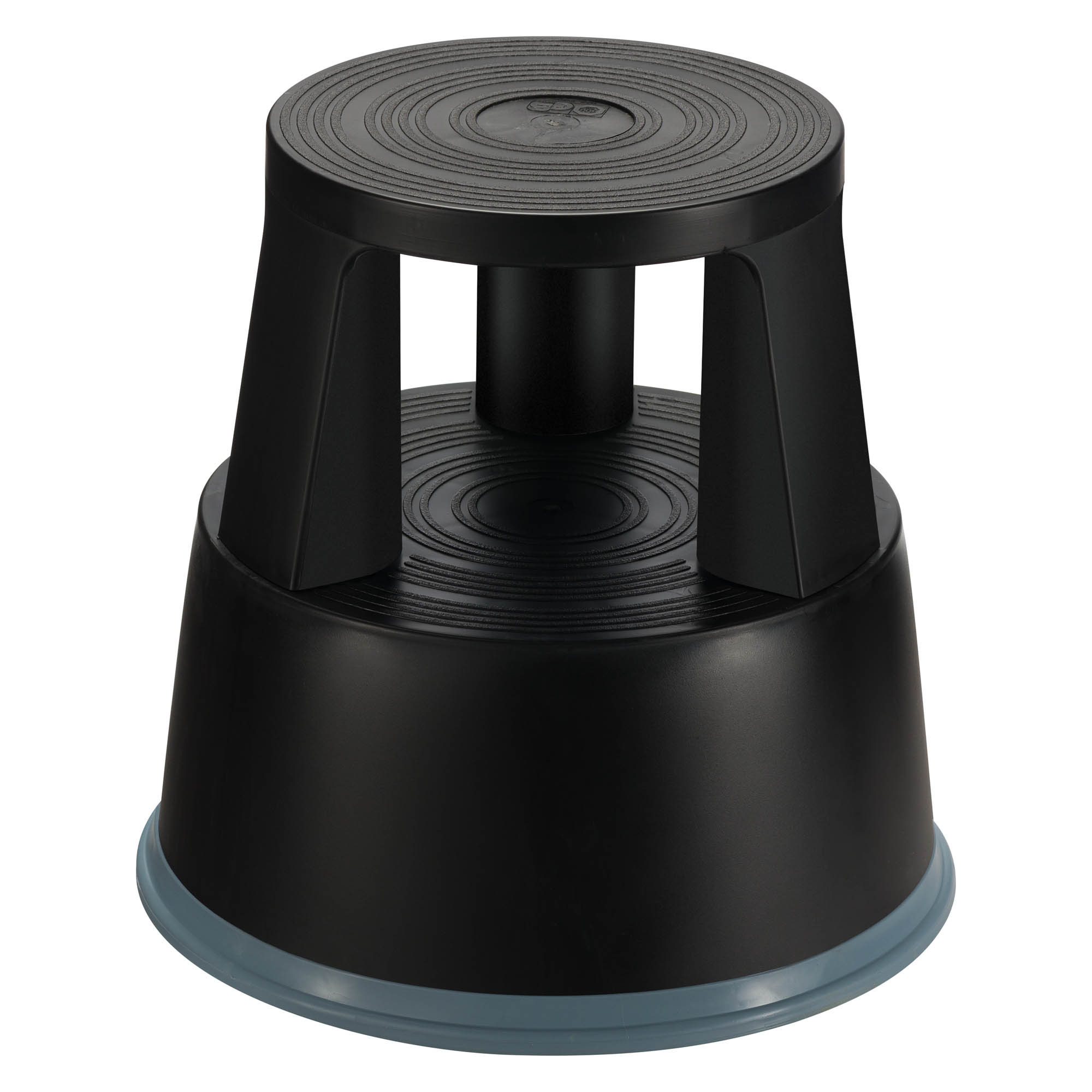 Mobile step stool in plastic with 2 steps colored on bruneau.be