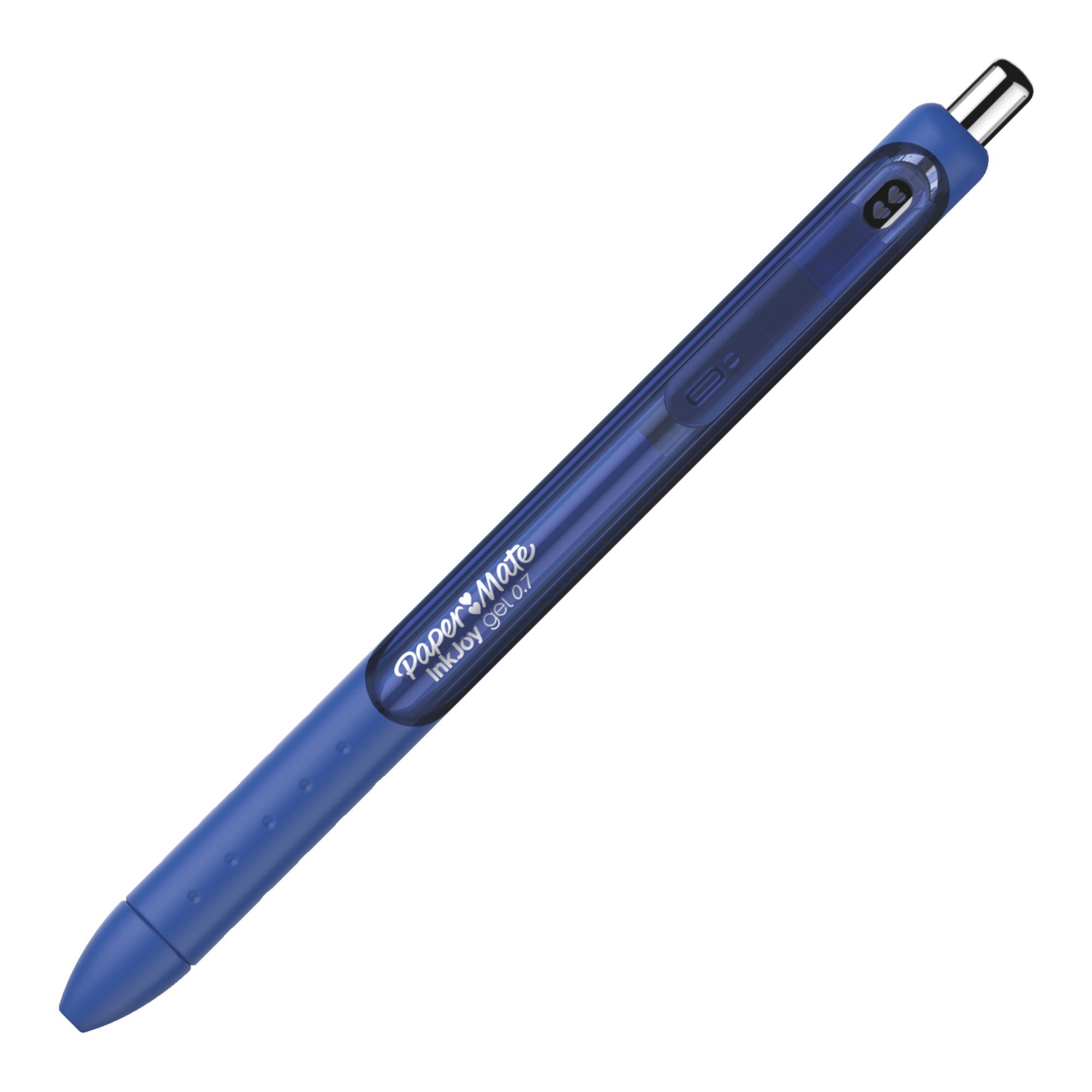 Stylo roller Paper Mate Inkjoy gel retractable pointe 0 7 mm ecriture large sur bruneau