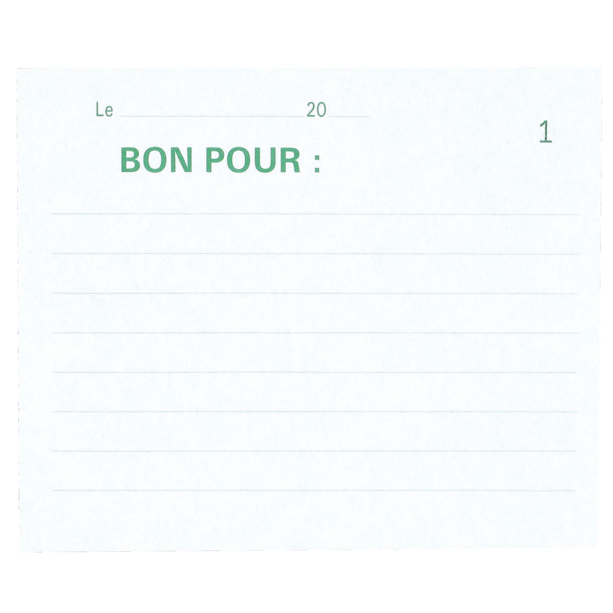 Manifold Exacompta 'Bon pour' 10,5 x 13,5 cm - 50 pages