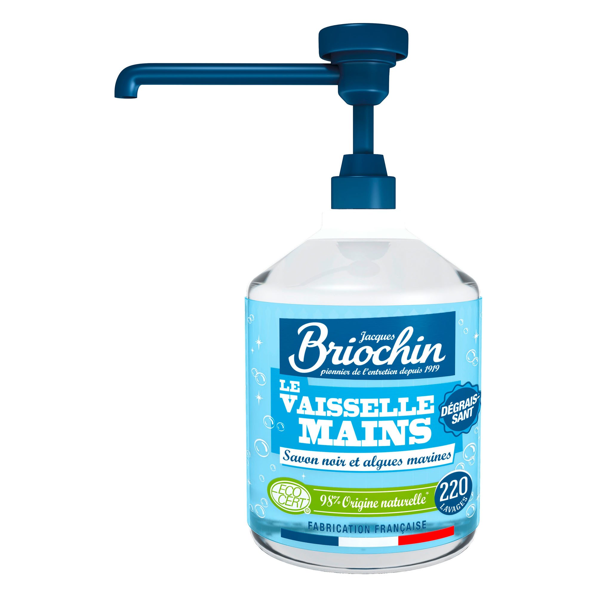 Liquide vaisselle mains Briochin Savon noir & Algues marines – Flacon de 500 ml