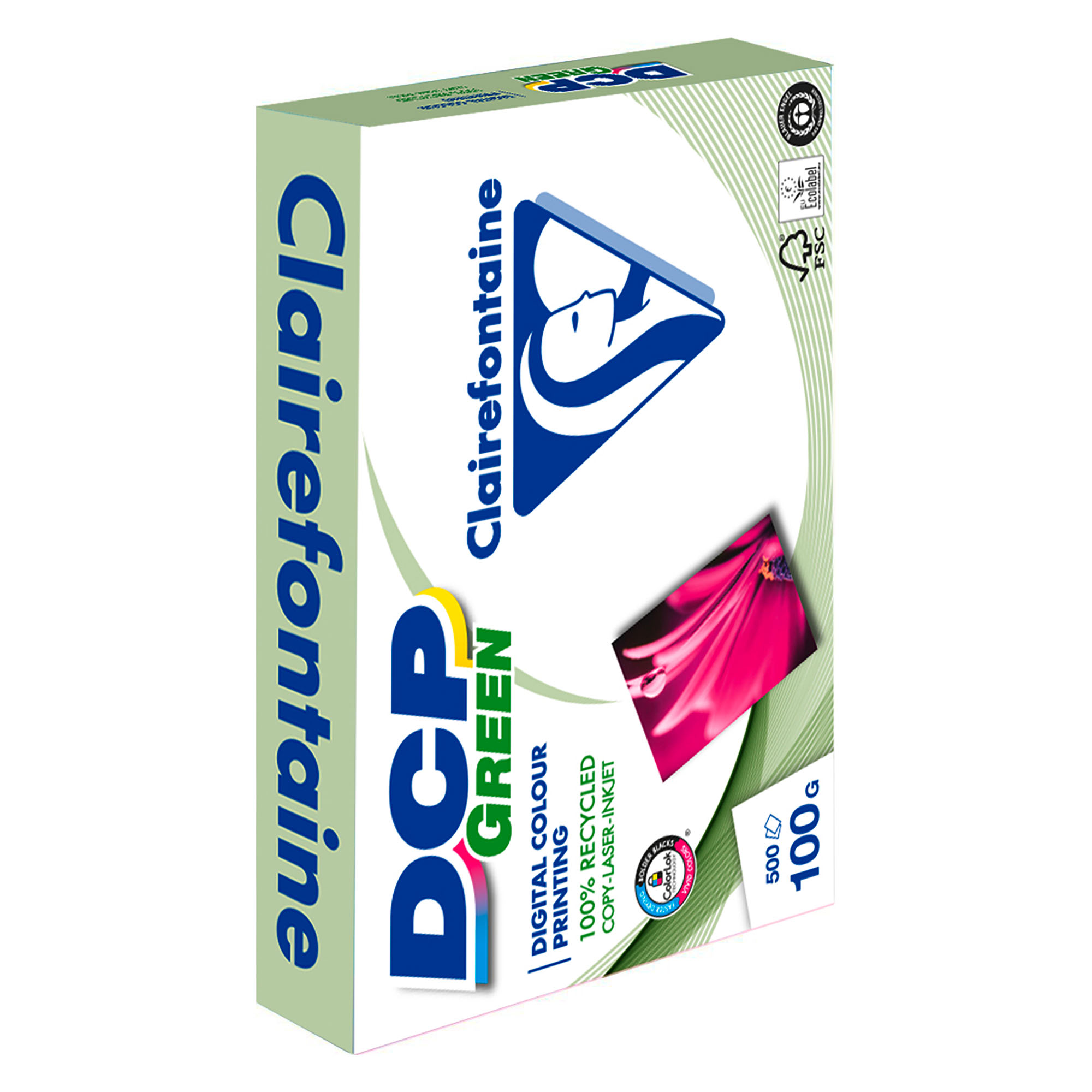 Recycled paper A4 white 100 g DCP Green Clairefontaine paper - ream of ...