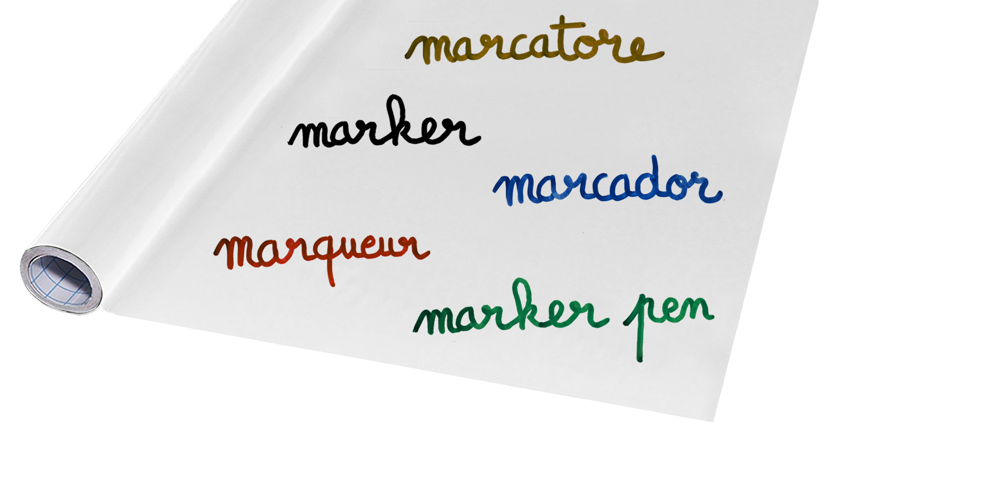 Tableau blanc adhésif en rouleau Wonday 60 x 200 cm