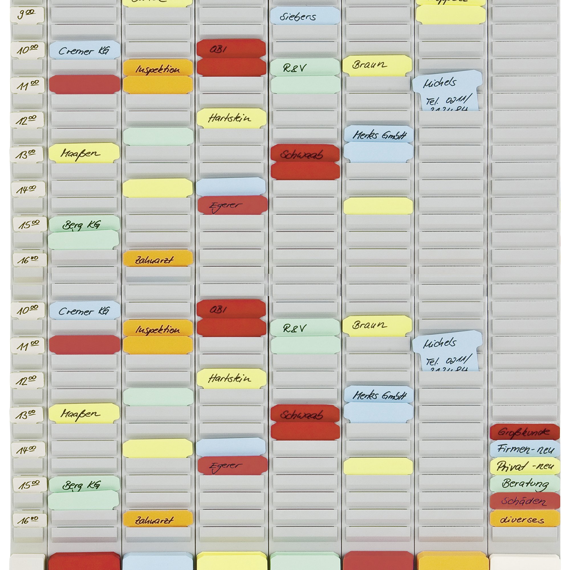 Planning à fiches T multi-usages 7 colonnes taille 2 + 1 colonne taille ...