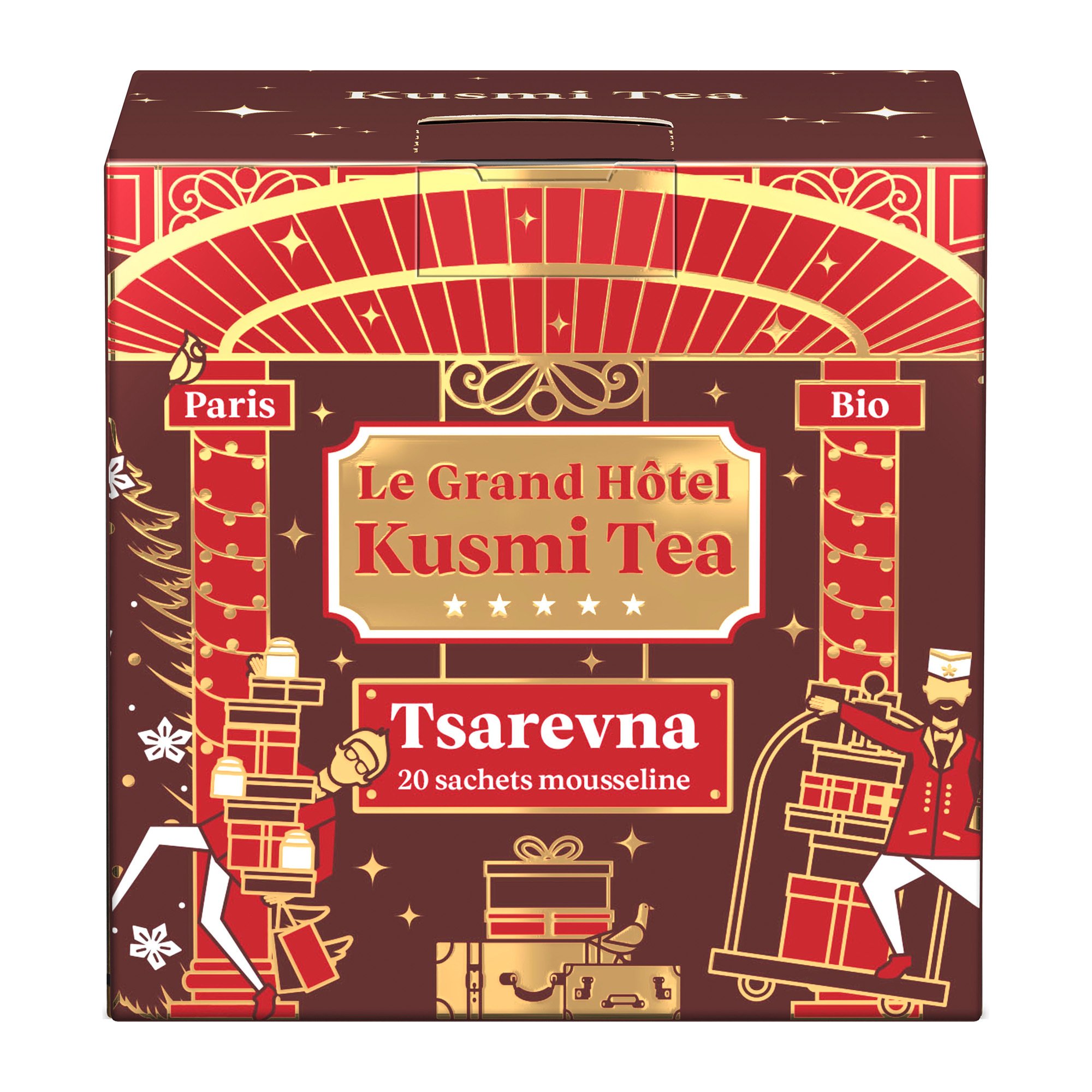 Thé Tsarevna Bio Kusmi Tea - Boîte de 20 sachets biodégradables
