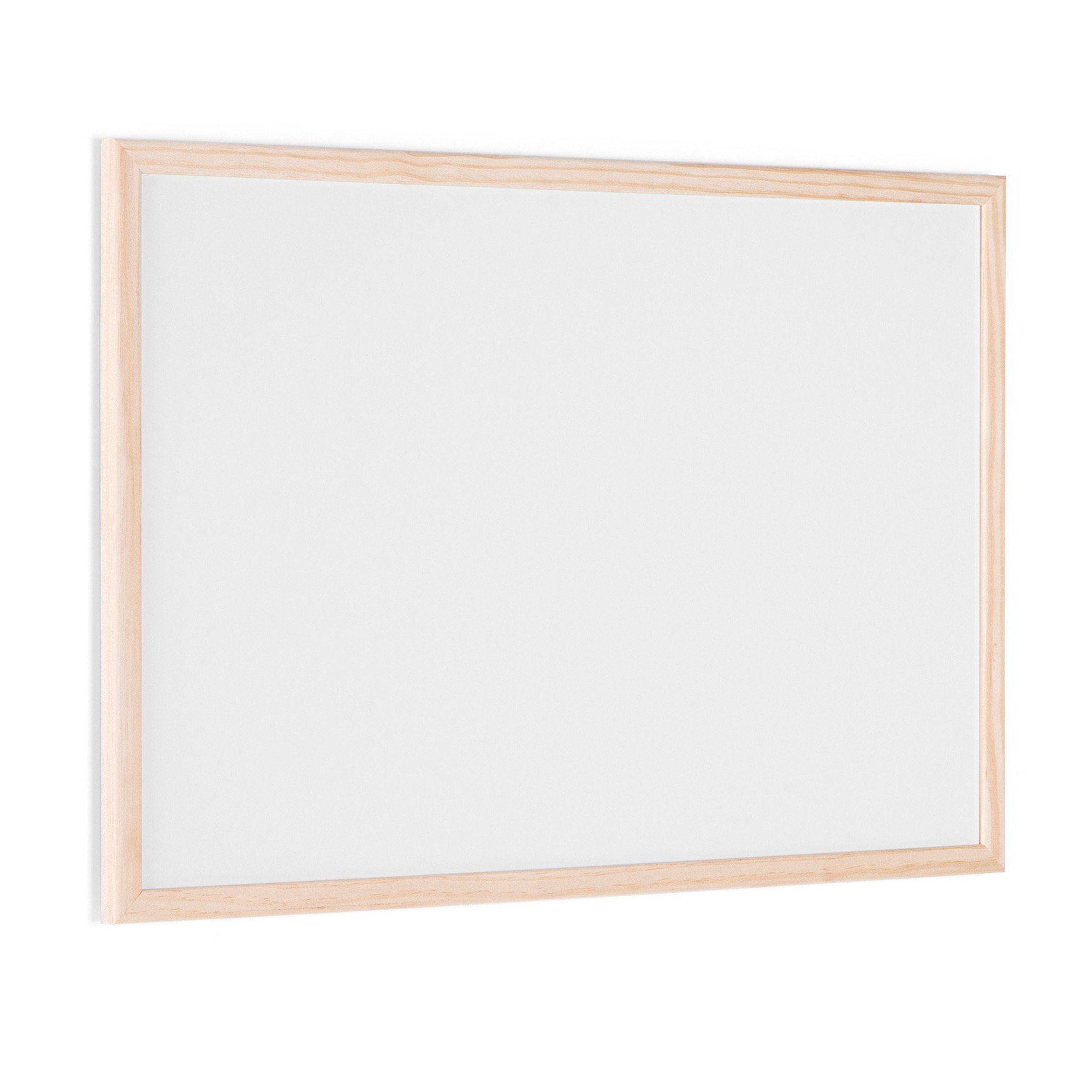 Tableau blanc laqué cadre bois Bi-Office