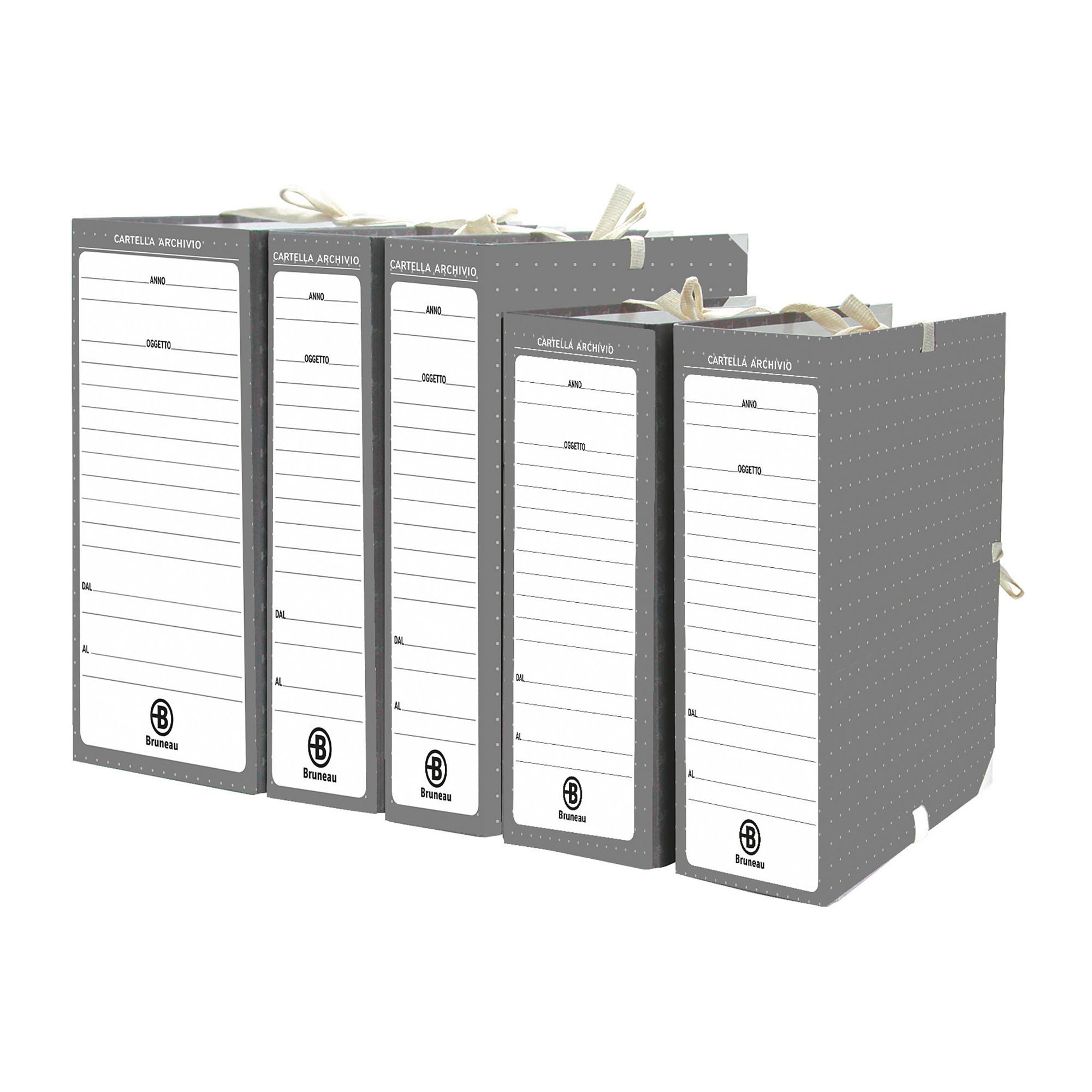 Cartelle archivio con lacci Bruneau 25 x 35 cm dorso 5 in robusto ...