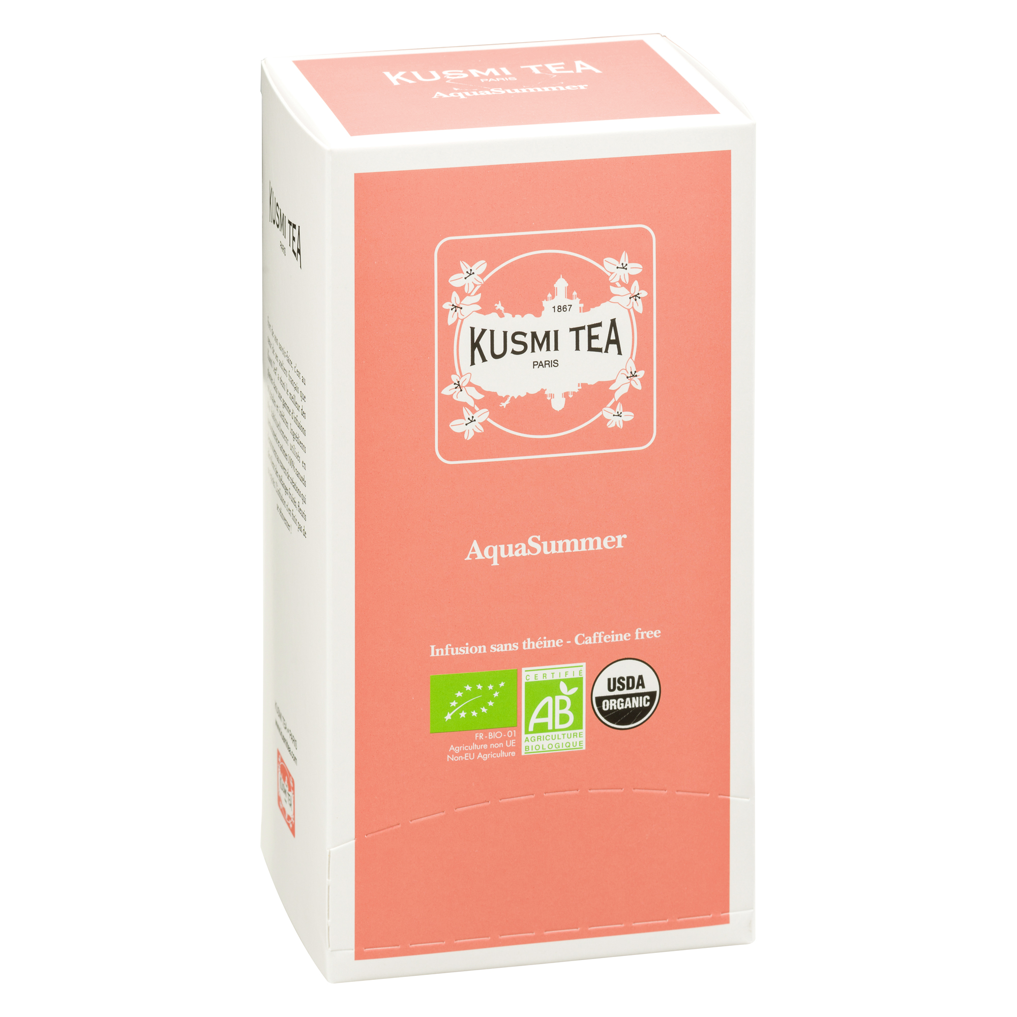 Infusion AquaSummer Bio Kusmi Tea - Boîte de 25 sachets