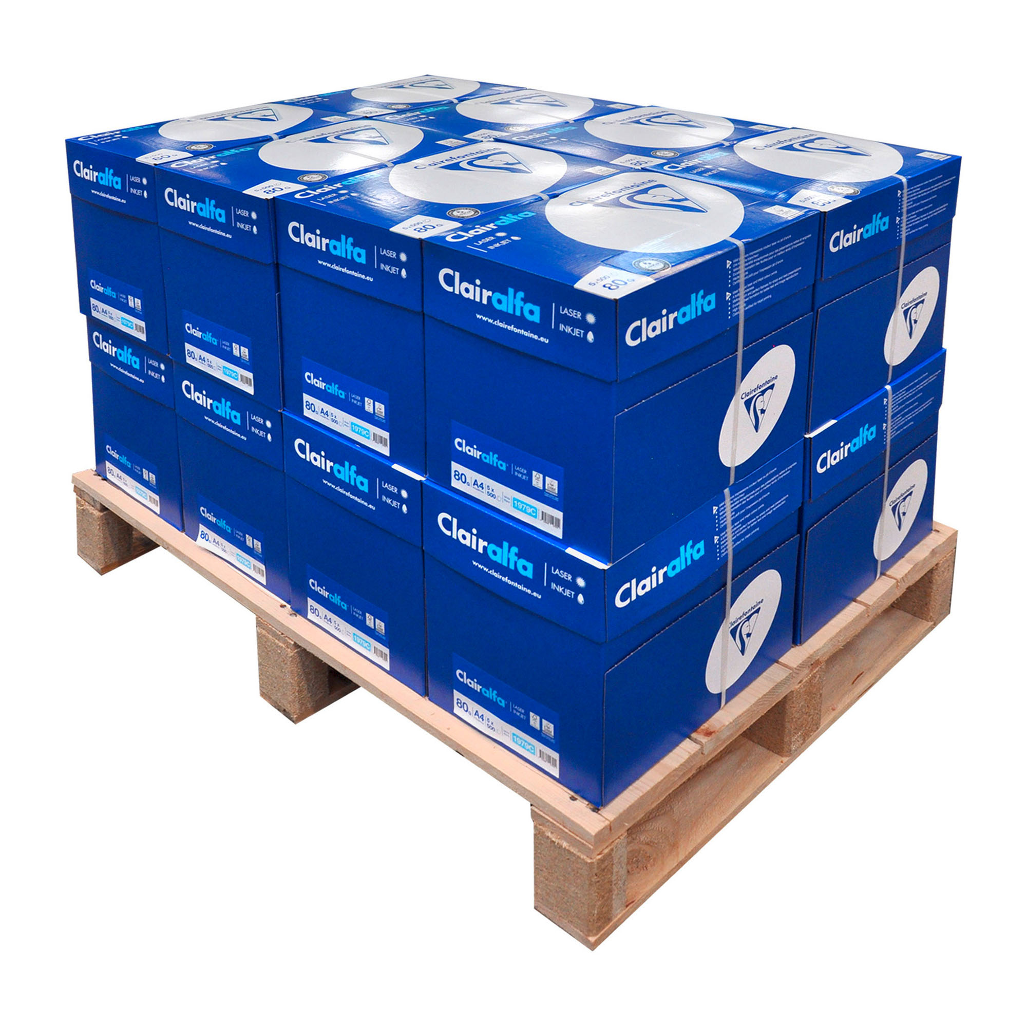 Papier A4 wit 80 g Clairefontaine Clairalfa - wegwerppallet 80 pakken ...