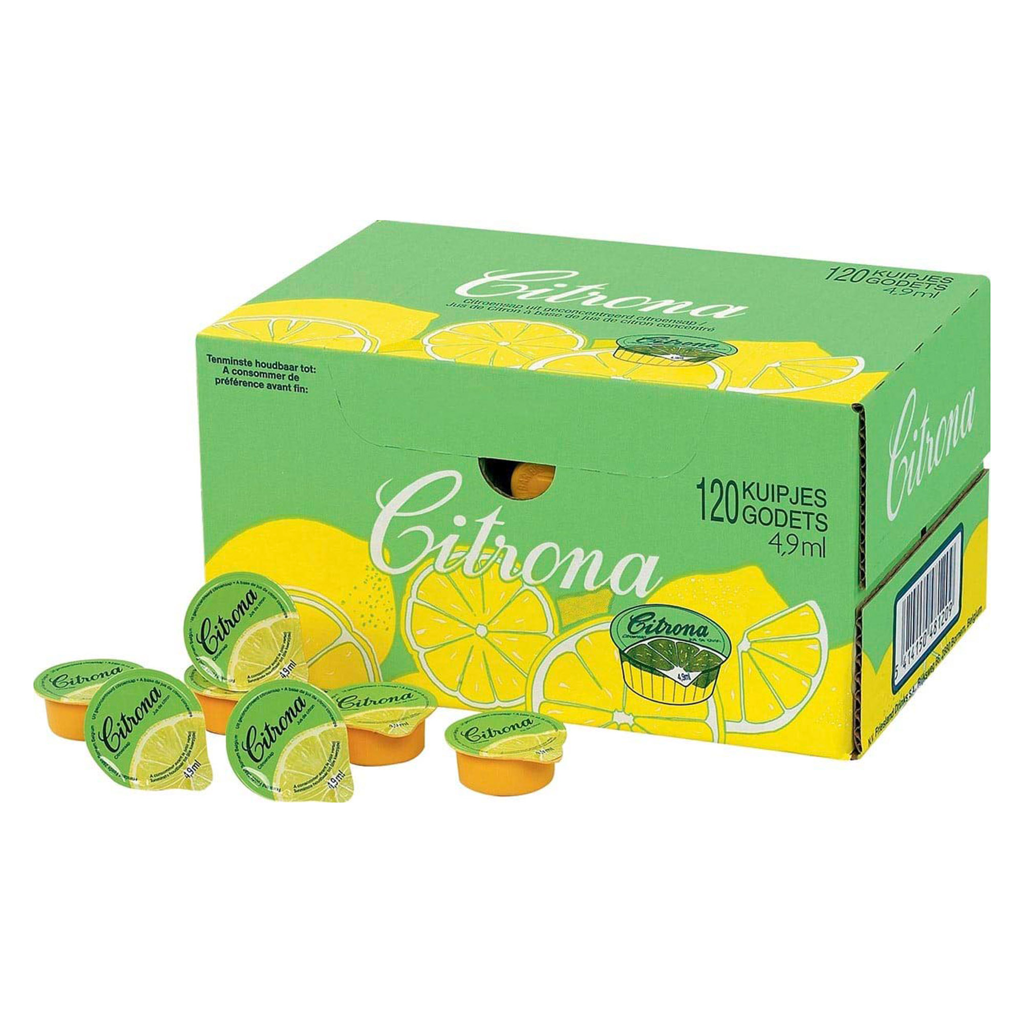 Jus de citron Citrona - Boîte de 120 coupelles