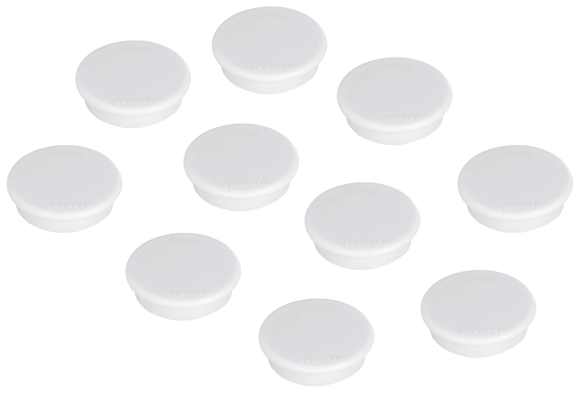 Plots magnétiques aimants Franken Ø 24 mm blanc - Lot de 10