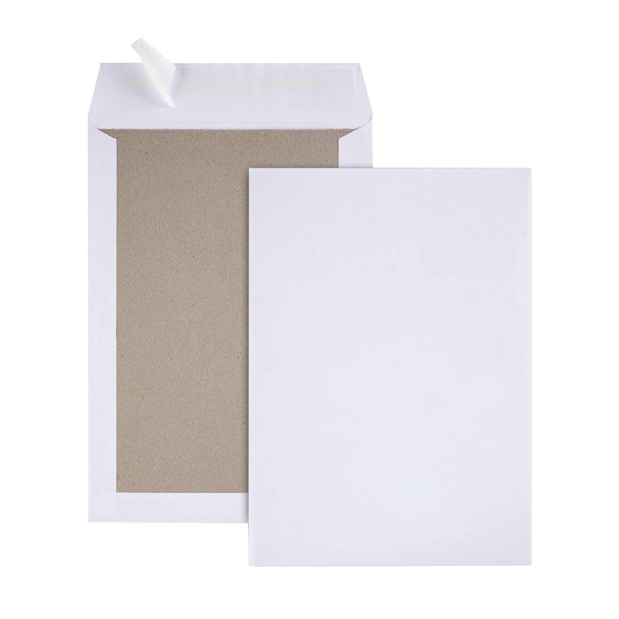 Pochette dos carton kraft blanc 120 g GPV 229 x 324 sans fenêtre ...