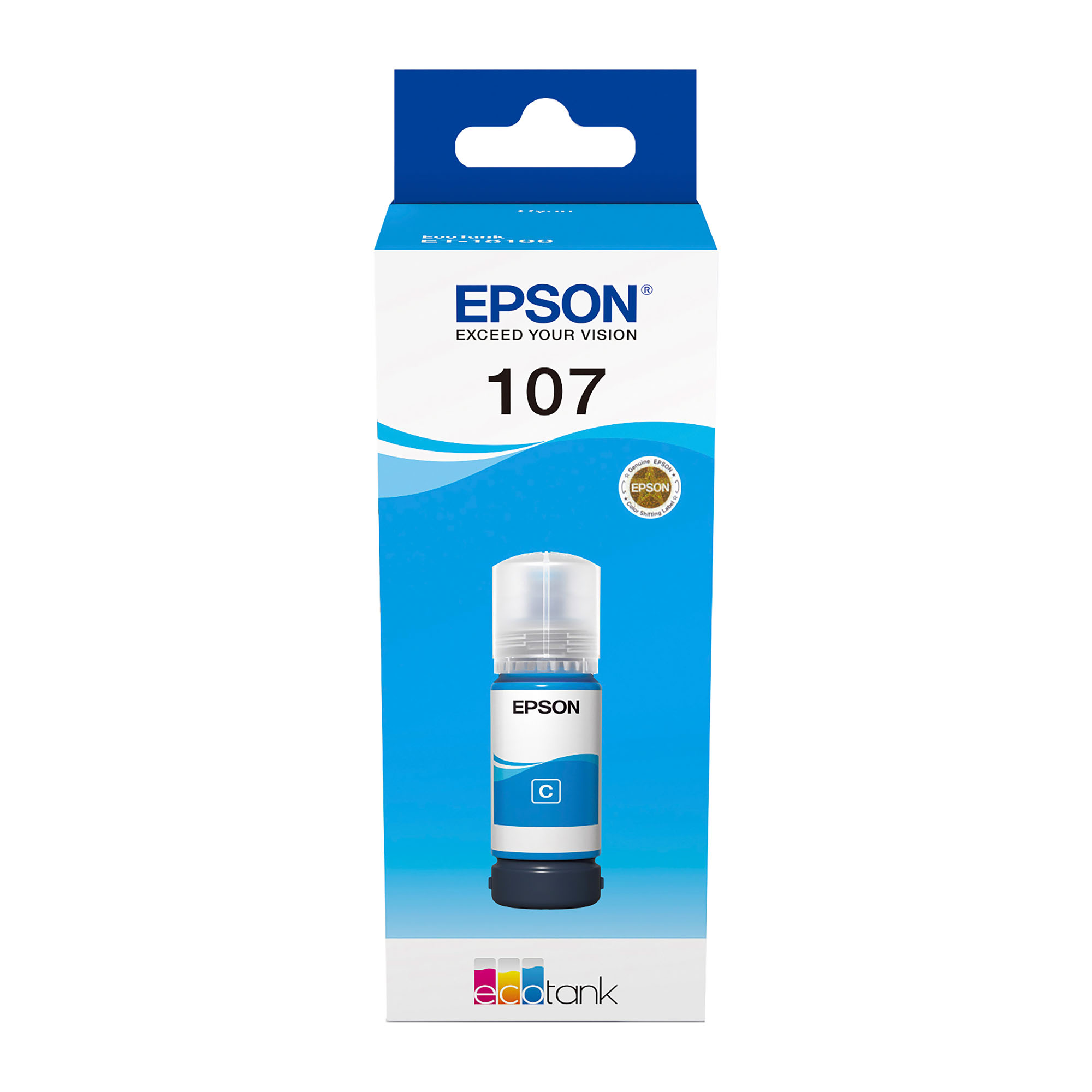 Epson 107 original botella de tinta Ecotank colores separados en bruneau.es