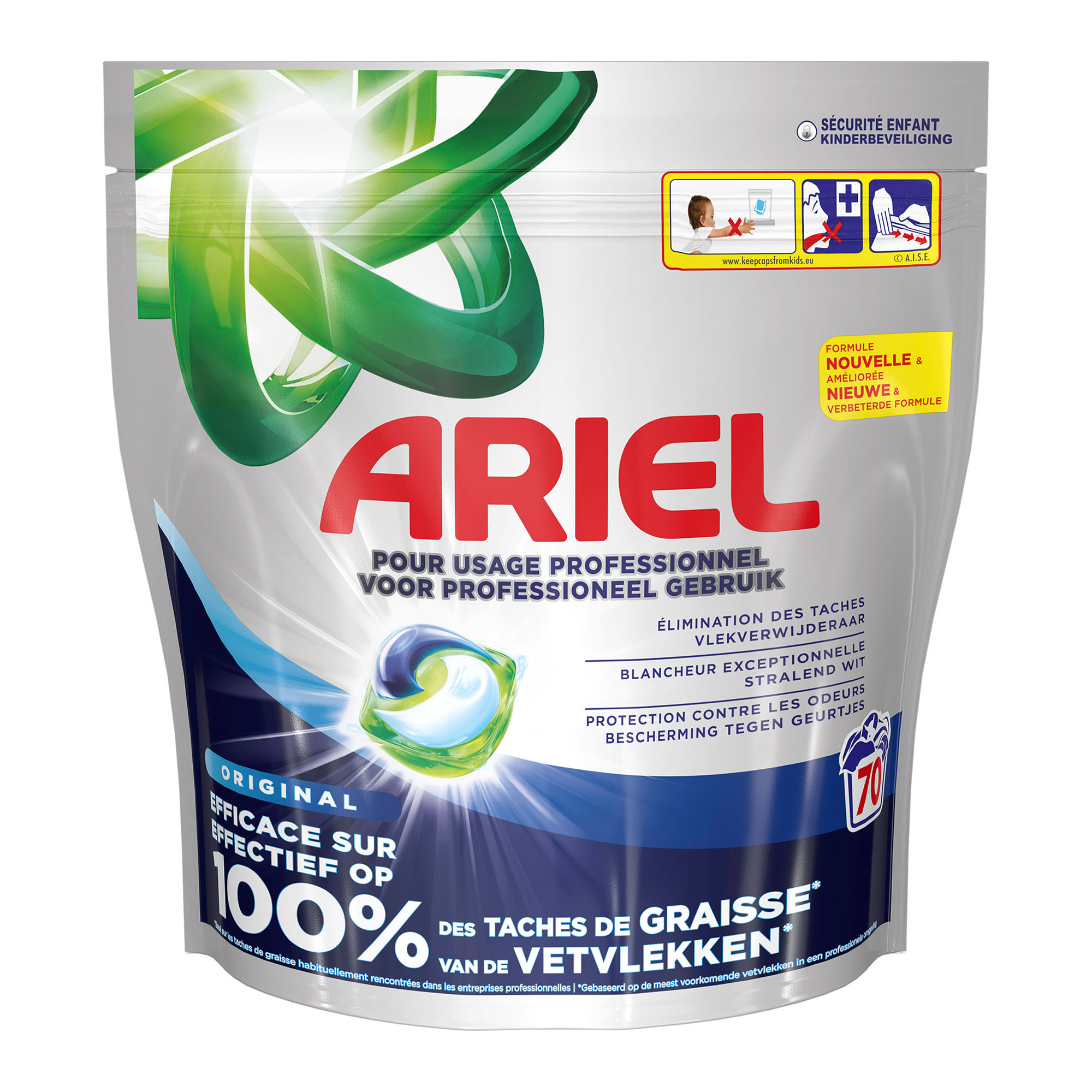 Ariel Professional All in 1 Pods Original - Sachet de 70 lavages