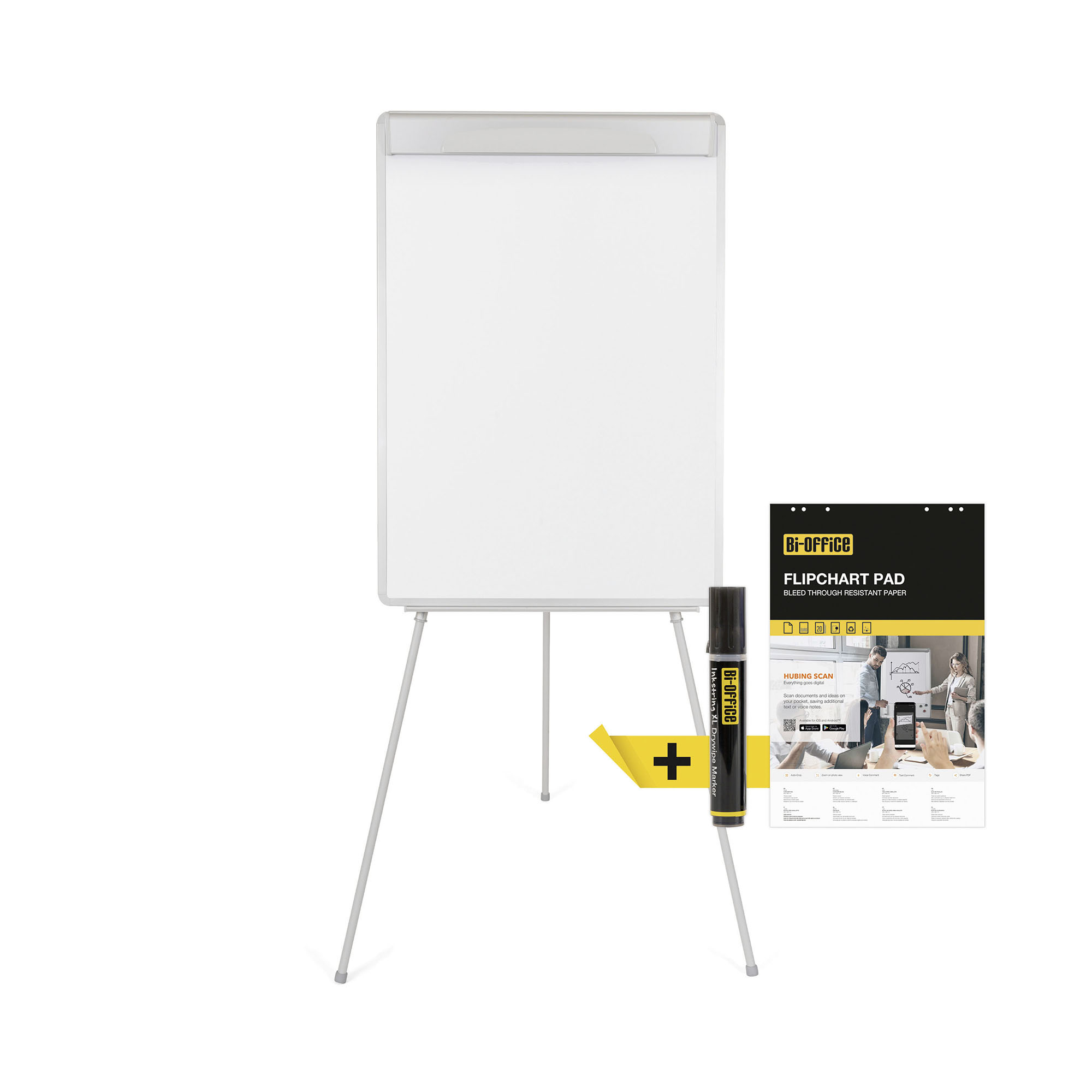 Paperboard - chevalet de conférence fixe magnétique Design Bi-Office