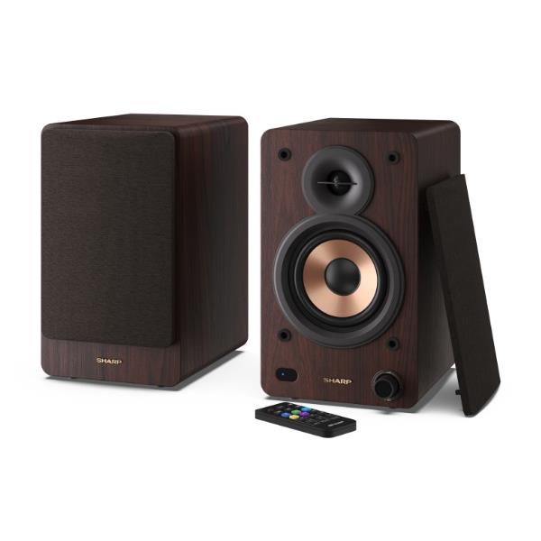 Sharp BOOKSHELF SPEAKERS 2-vie Marrone Con cavo e senza cavo 60 W su ...