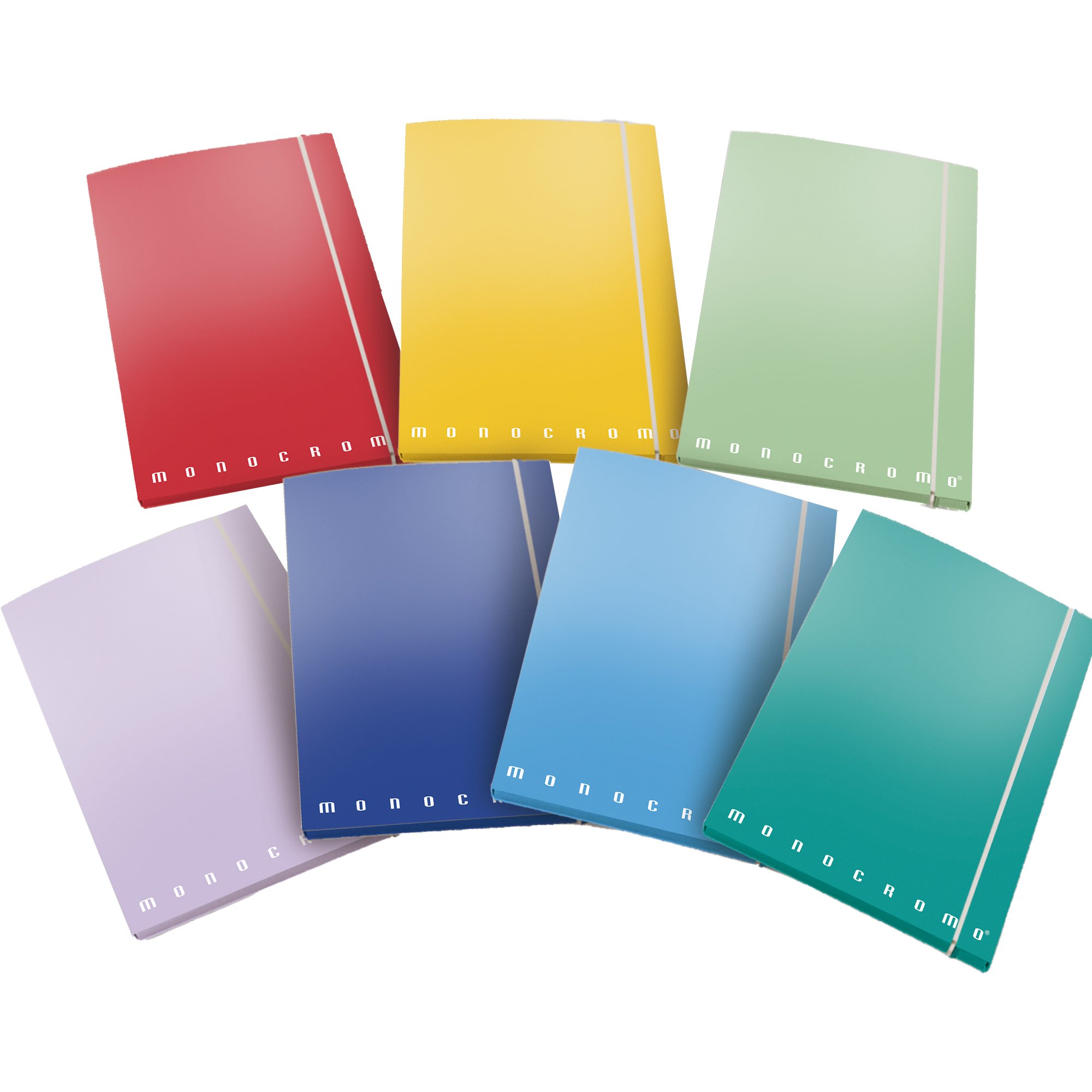 Cartellina con elastico Monocromo - cartone - 3 lembi - dorso 1,2 cm ...