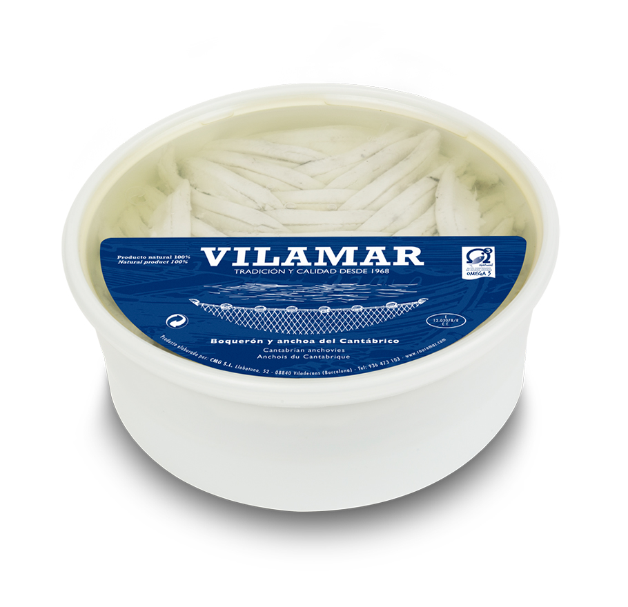 Boquerones en conserva Vilamar - Bote de 500 g en bruneau.es